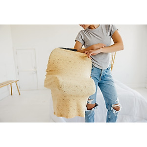 Copper Pearl Multi-Use Cover: Car Seat Covers, Nursing Cover, and Stroller Cover for Sun - Stretchy Fabric, All-Season Use, Stylish Designs, Easy Access for Moms - Vance