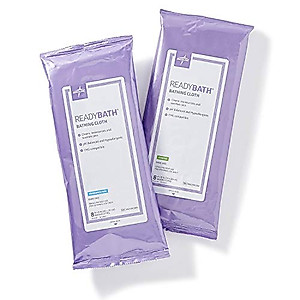 Medline Readybath Total Body Cleansing Standard Weight Washcloths, 30 Count