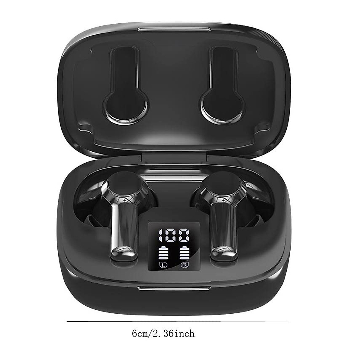 YUUAND Wireless Bluetooth Headset 5.2 Upgrade with Digital Display Charging Box Headset Stereo Noise Reduction Sports Waterproof Headset