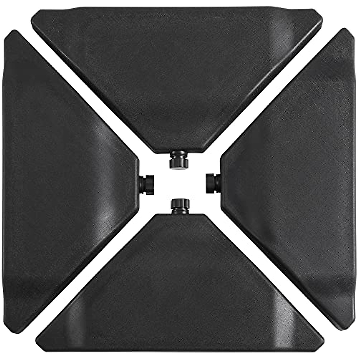 Yaheetech 4PCS Umbrella Base Heavy-Duty Square Cantilever Offset Patio Umbrella Stand - Outdoor Banana Parasol Umbrella Base Weight Water or Sand Filled for Garden Lawn Backyard Market, Black
