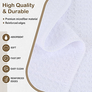 SINLAND Kitchen Towels Premium Sublimation Blank Towels Fast Drying Tea Towel Polyester Dish Towels for Drying Dishes16 Inch X 24 Inch 10 Pack White
