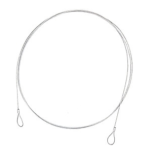 Safety Cable Lock 98''Long,Luggage Lock Safety Cable Lightweight Braided Stainless Steel Double Loop by Ovener
