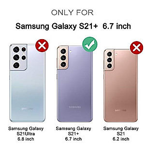 SURITCH Clear Case for Samsung Galaxy S21 Plus 5G,[Built in Screen Protector][Camera Lens Protection] Full Body Protective Shockproof Bumper Rugged Cover for Galaxy S21 Plus 6.7 Inch (Clear)