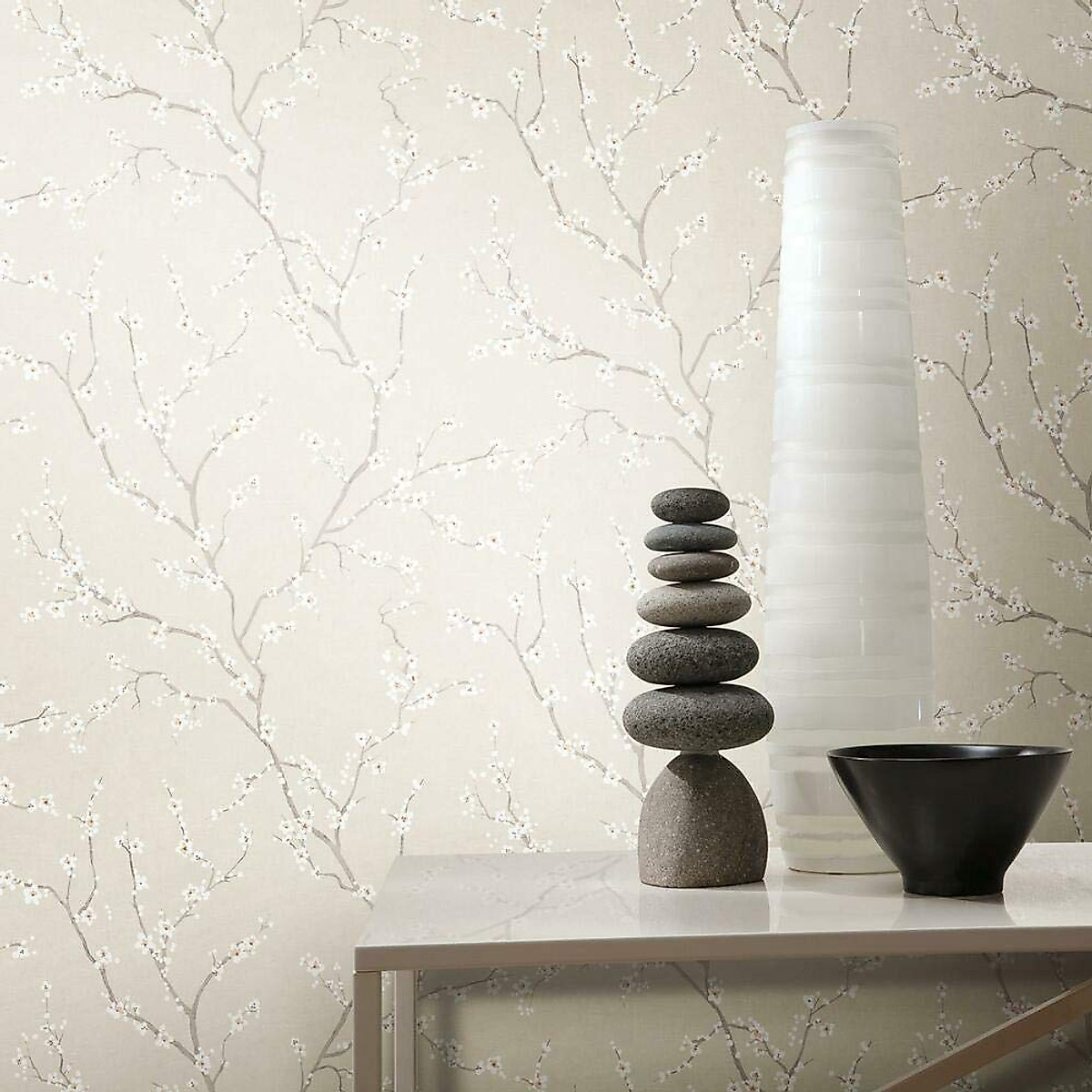 RoomMates RMK11271WP Pearl Cherry Blossom Peel and Stick Wallpaper