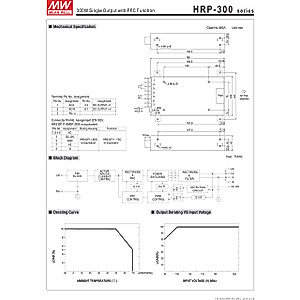 Mean Well HRP-300-15 Single Output, 300 Watts, 15v, Switching Power Supply with PFC Function