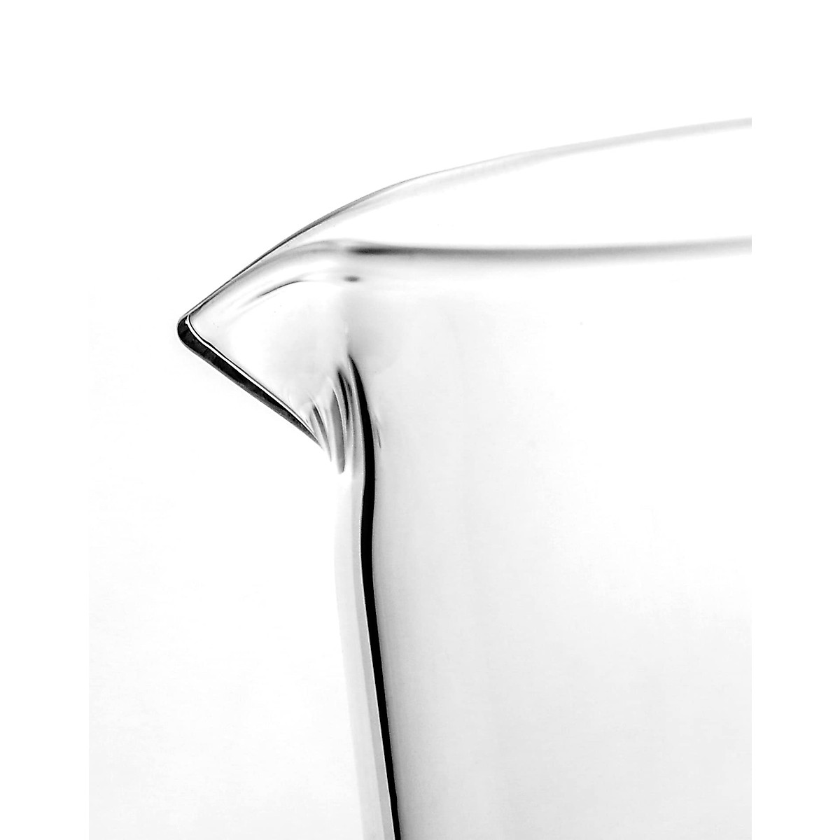 QWORK Double Spouts Espresso Shot Glass Cup Without Scale, 2 Pack Clear Glass Round Beaker with Handle, Suitable for Milk Coffee