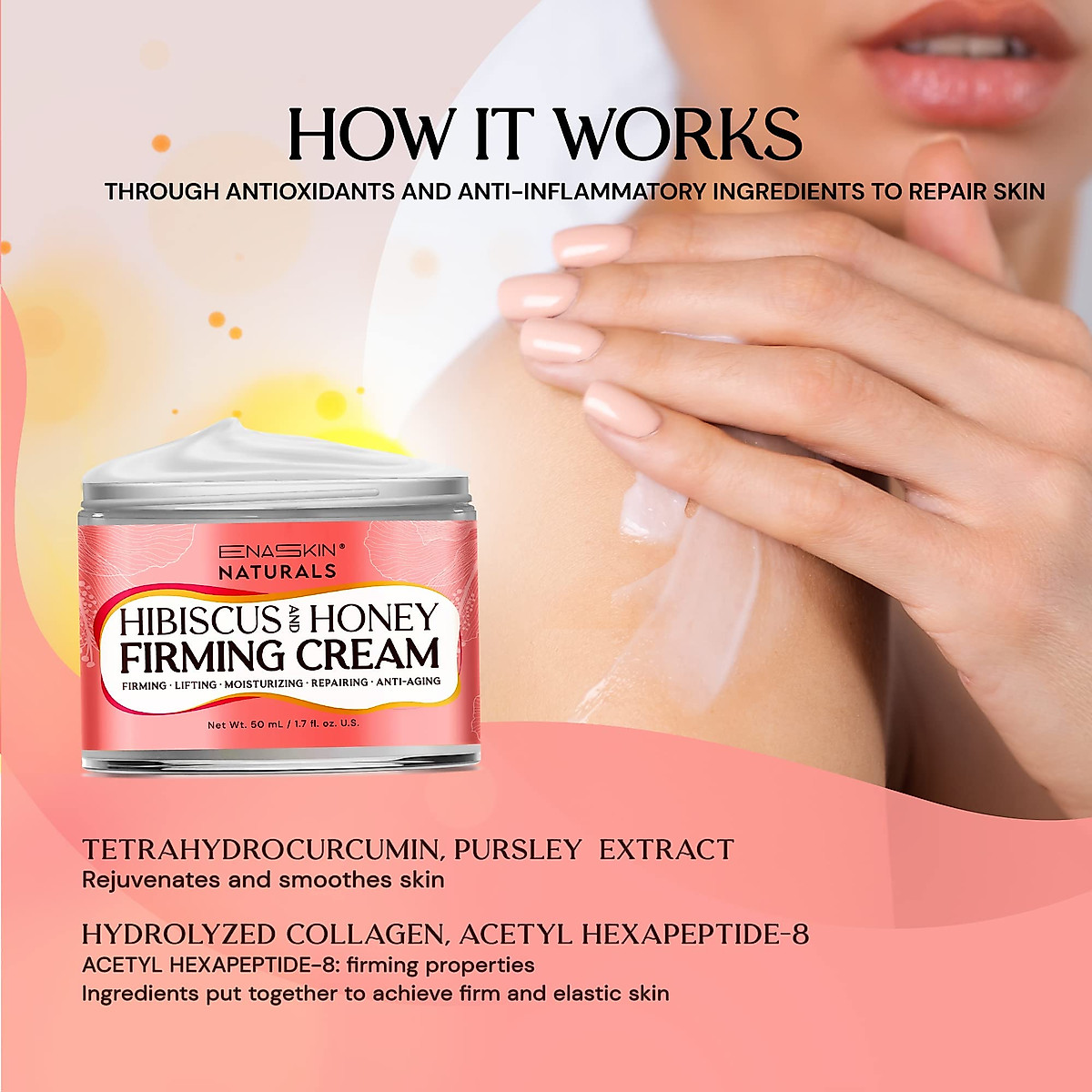 Enaskin Naturals B Flat Belly Firming Cream For Women: Best Skin Tightening Cream with Hibiscus and Honey - 100ML