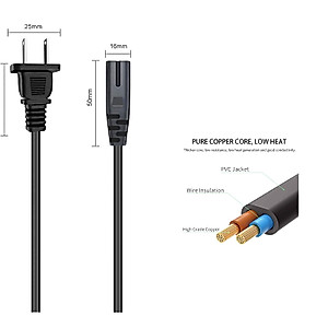 ZLLITONS 6 Feet AC Power Cord for Lift Chair or Power Recliner, Replacement Power Supply Cable for Okin Limoss Pride Catnapper Lazboy