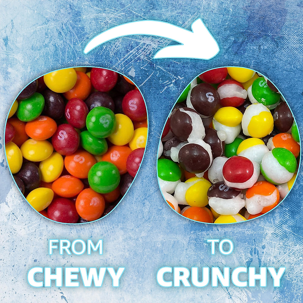 Freezed Sweets | Premium 1LB Freeze Dried Skittles | Original Flavor | Bulk Crunchy Freeze-Dried Candy Treat | Resealable Bag | Viral TikTok Sensation | Freshness Guaranteed