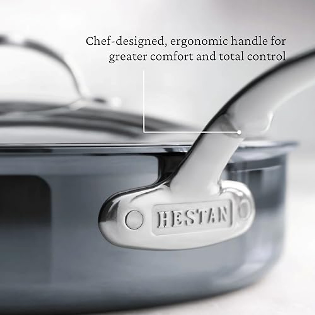 Hestan - NanoBond Collection - Stainless Steel Titanium Sauté Pan, Induction Cooktop Compatible, 5 Quart