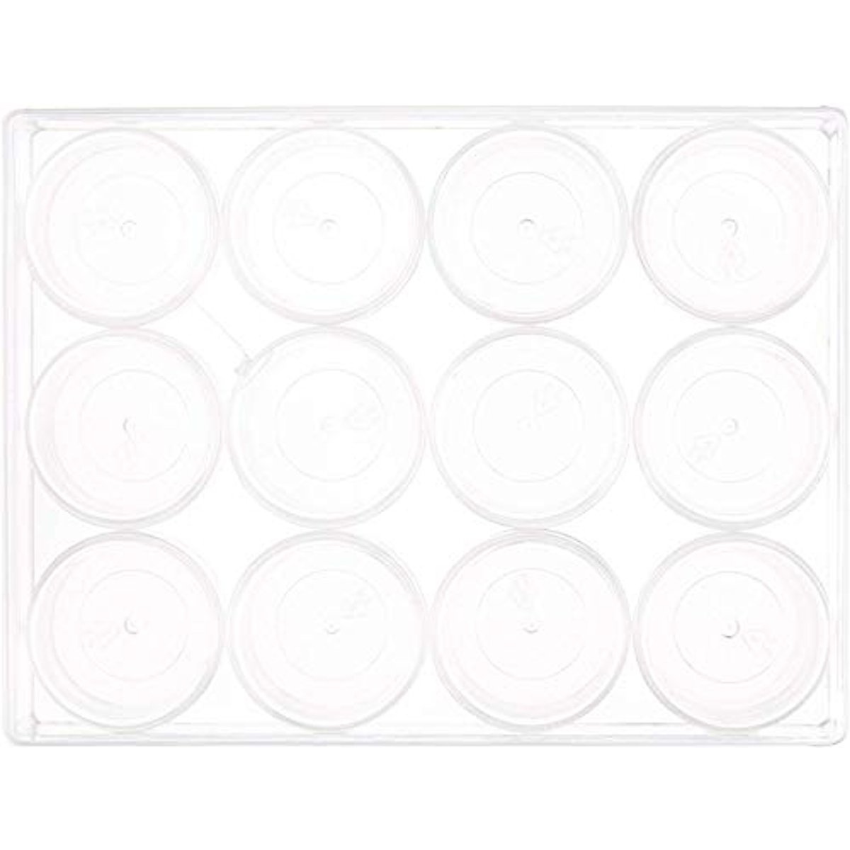 SE 12-in-1 Round Containers with Screw-On Lids Inside Storage Box, 1-1/2", Translucent - 8736DB