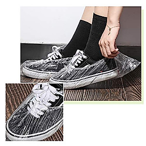 Disposable Boot and Shoe Covers for Floor, Carpet, Shoe Protectors, Durable Non-Slip (Clear,400)