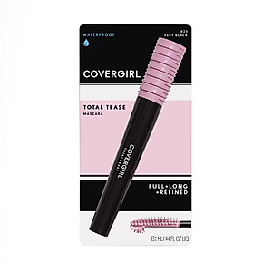 COVERGIRL Total Tease Full + Long + Refined Waterproof Mascara, Very Black, .21 oz (6.5 ml) (Packaging may vary)