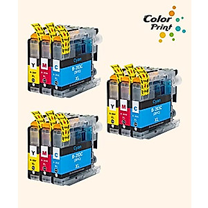 9-Pack ColorPrint Compatible LC-203XL Ink Cartridge Replacement for Brother LC203 XL LC-203 LC201 LC-201 Used for MFC-J4320DW MFC-J4420DW MFC-J460DW MFC-J480DW MFC-J485DW MFC-J885DW Printer, 2*2*3