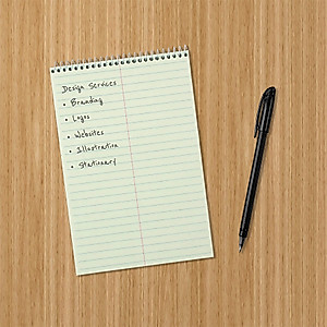 Amazon Basics Steno Books, 6" x 9", Gregg Rule, Green Paper, 80 Sheets, 12-Pack