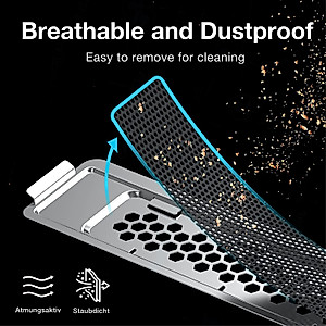 GRAUGEAR Metal Heat Dissipation Cover for PS5 M.2 SSD Expansion Slot | Fit for PlayStation 5 NVMe SSD with Heatsink | New Breathable Cellular Hole | Cooling and Dust Proof (Silver)