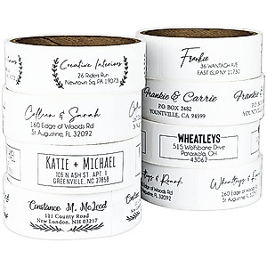 Return Address Labels Personalized, 250 Rolls, 2.6"L x .75"H - White Matte Finish Personalized Address Labels - Made in USA Return Labels Personalize Self Adhesive - Perfect Custom Address Labels
