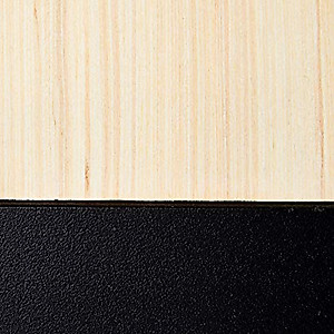 Mellow Modernista Low Profile 6 Inch Metal Platform Bed Frame with Classic Wooden Slat Support Mattress Foundation (No Box Spring Needed), Queen, Black