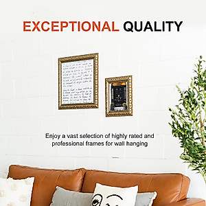 Craig Frames 16x20 Picture Frame, 2" Ornate Bronze Gold, Wall Hanging