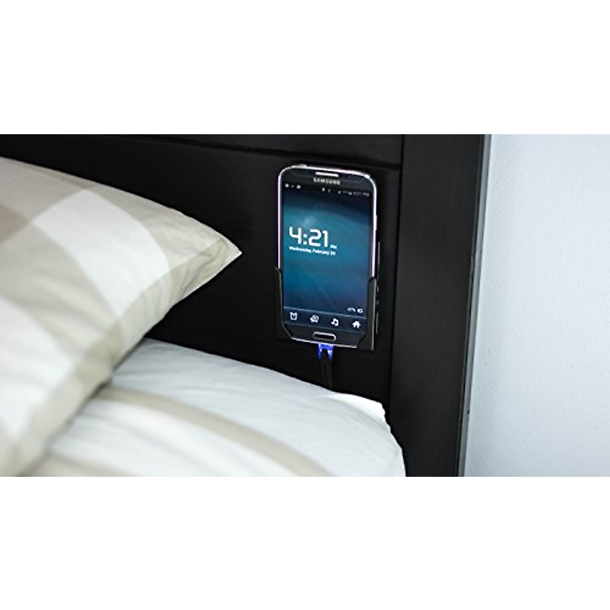 Dockem Koala Wall Mount 2.0 for iPhones, Samsungs & Most Phones: Damage-Free Universal Dock for iPhone 12, Pro, Pro Max, Mini; 11, Pro, Pro Max; SE 2, XS, Max, XR, X, 8, 8+, Galaxy S21s & More [Black]