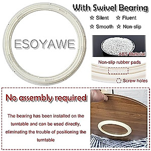 Round Wooden Lazy Susan Turntable For Dining Table, 20 24 28 32 36 39 In Tabletop Rotating Serving Plate, Smooth Rotation Easy To Share Food Rotating Plate