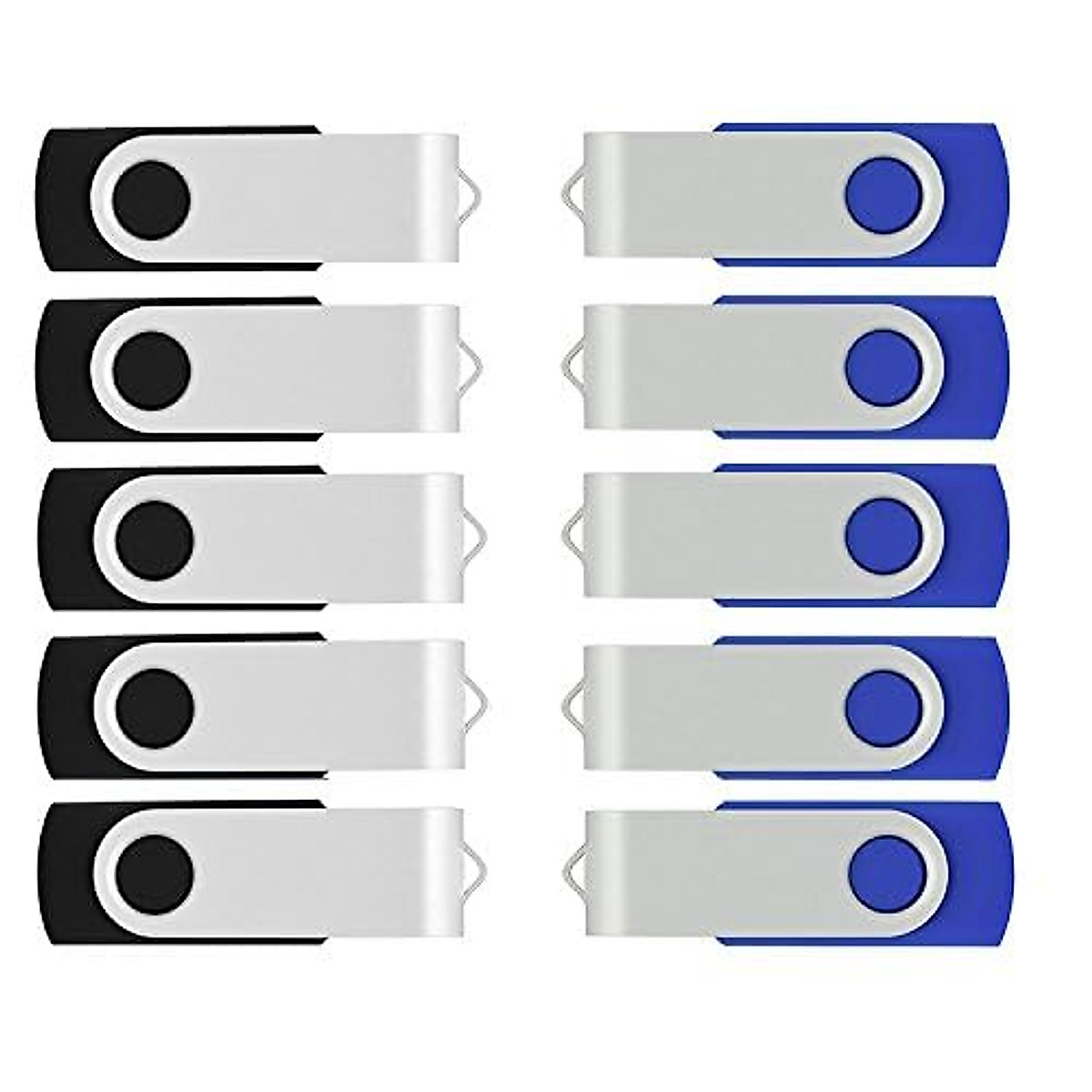 VICFUN 100 Pack 128MB USB Flash Drive 128MB Flash Drives Bulk 100pcs USB 2.0 Blue/Black