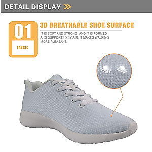 HUISEFOR Zebra Pattern Sunflower Women Running Shoes Air Mesh Ladies Sport Shoes Casual Lace Up Road Tennis Sneakers for Gym Size 11