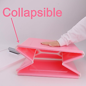 Paieshxi 92 Qt Large Pink Storage Bins with Lids, Collapsible Plastic Storage Containers Bins, Stackable Storage Bins Containers for Organizing, Waterproof Big Plastic Storage Box for Home Office