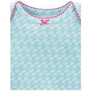 Simple Joys by Carter's Baby Girls' 3-Pack Cotton Sleeper Gown, Blue Ducks/Pink Animal/White Floral, 0-3 Months