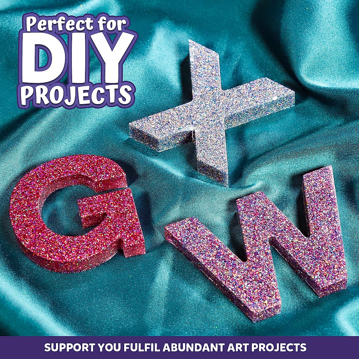 Holographic Fine Glitter, LEOBRO 15 Colors Extra Fine Resin Glitter Powder, Craft Glitter for Resin Jewelry Art Crafts Making, Cosmetic Glitter for Nail Body Face Hair, with 10 PCS Stir Spoons