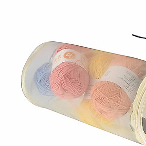 Cabilock Tool Organizer Bag Bag Beige Mesh Hook Storage Diy Crochet Woolen Yarn Knitting Mesh Organizer Bags