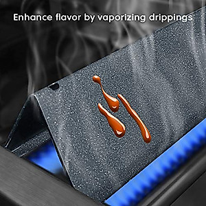 Hisencn 7636 15.3 Inch Flavorizer Bars for Weber Spirit I & GS4 Spirit II 300 Series, Spirit E310 E320 E330 S310 S320 S330 Gas Grill with Front Control Knob, Porcelain Heat Plates for Weber 7636, 16GA