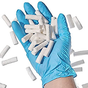 Point Cotton Nosebleed Plugs - Extra Absorbent Blood Clotting Cotton Rolls for The Nose (50 Count)