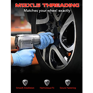 Set of 4 Veritek 12x1.5 Chrome Radius Ball Seat OEM Factory Style Removable Washer Socket Wheel Locks for Honda Acura