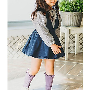 ZAXARRA Toddler Baby Girls Strap Suspender Skirt Overalls Dress Outfit (Blue, 1-2 T)