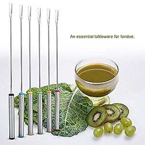 Fondu Fork Set, Fondue Forks, Chocolate Fork Fondue Tools Stainless Steel Fondue Forks, Cheese Fondue Forks Chocolate Dipping Fork for Chocolate Fountain for Cheese Fondue