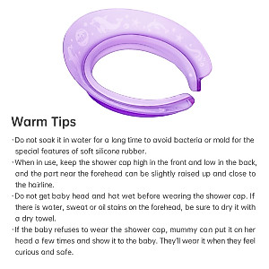 Kair Air Cushioned Bath Visor, Shower Cap For Kids, Hair Washing Hat For Toddlers Adults, Purple