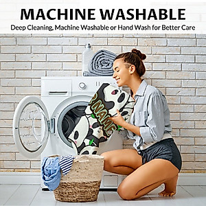 Custom Panda Blanket Gift - 60x80 Inches Cute Blankets for Women & Adults - White Soft Fuzzy Throw for Bed, Couch & Living Room