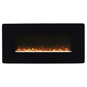 Dimplex Winslow 35" Wall-Mounted Electric Fireplace (Model: SWM3520), 4777 BTU, 120 Volt, 1400 Watt, Black