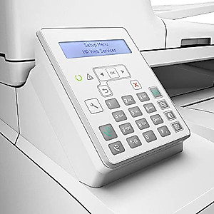HP Laserjet Pro MFP M227fdn All-in-One NFC Ethernet Monochrome Laser Printer, White - Print Scan Copy Fax - 30 ppm, 1200 x 1200 dpi, 8.5 x 14, 35-Sheet ADF, Auto 2-Sided Printing, Cbmou Printer Cable