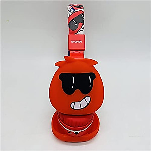 YLFASHION Kids Bluetooth Headphones with Microphone, Cartoon Monsters Wireless Over-Ear Headphones for Boys Girls, Foldable Stereo Headset for Children, School, iPad, Tablet (Steven)