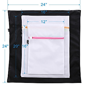 Set of 5 Mesh Laundry Bags-1 Extra Large, 2 Large & 2 Medium Bags Laundry,Blouse, Hosiery, Stocking, Underwear, Bra Lingerie, Travel Laundry Bag