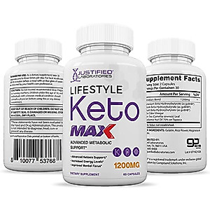(5 Pack) Lifestyle Keto Max 1200MG Pills Includes Apple Cider Vinegar goBHB Strong Exogenous Ketones Advanced Ketogenic Supplement Ketosis Support for Men Women 300 Capsules