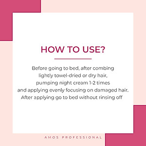 AMOS PROFESSIONAL True Repair Night Cream 6fl oz (180ml) | Intensive Nourishing Leave-In Conditioner for Dry & Damaged Hair | Anti-Frizz, Hydration and Nutrition No Wash & Leave-In Conditioner | Korean Leave-In Conditioner