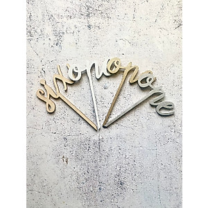 Baby In Bloom Wood Cake Topper, Personalized Cake Topper, Customized Spring Baby Shower Cake Topper, First Birthday Cake Topper