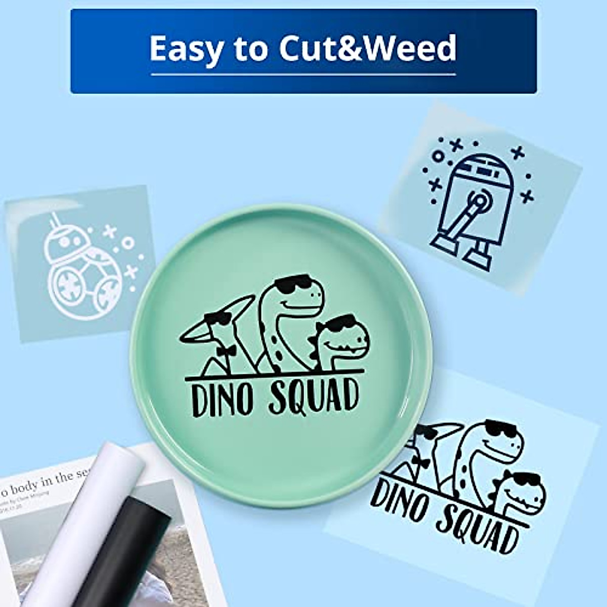 LOKLIK White Permanent Vinyl for Cricut, 12" x 13ft White Permanent Adhesive Vinyl Rolls, Matte White Vinyl Roll for Cricut Silhouette Cameo - Easy to Cut&Weed