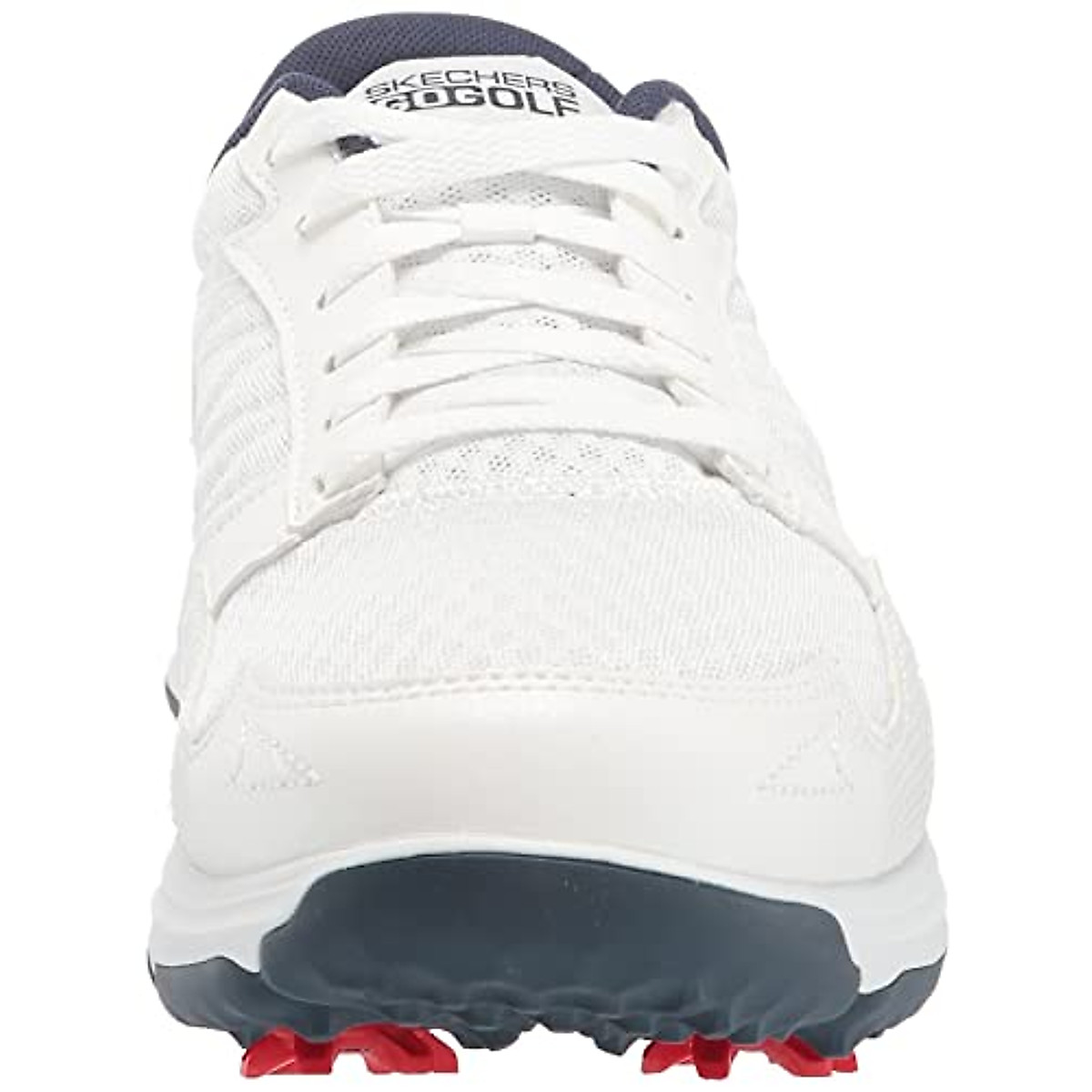 Skechers Men's Torque Sport Fairway Relaxed Fit Spiked Golf Shoe, White/Navy, 9.5
