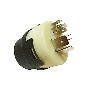 APSMOTIV JCB Ignition Switch, 9 Pins, 2 Keys, Black, Manual Operation