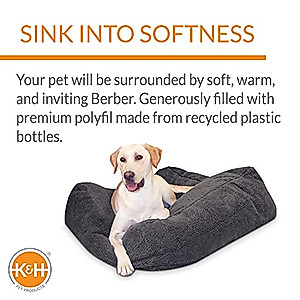 K&H Pet Products Cuddle Cube Pet Bed Gray Large 32 X 32 Inches