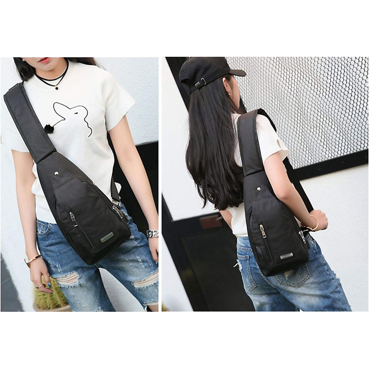 DOUN Casual Unisex Adults Sling Shoulder Backpack